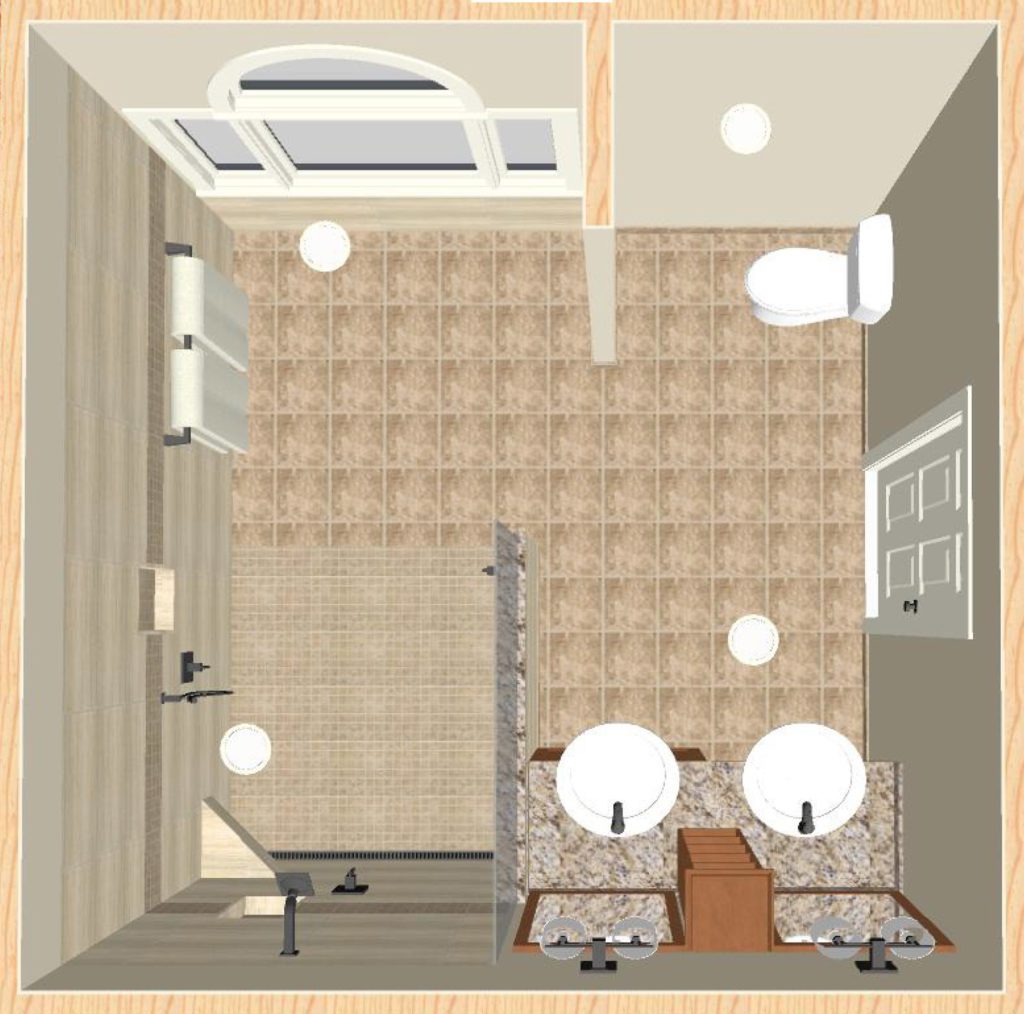 3D-Rendering-Ludwig-Bath-TopView | Jerry Harris Remodeling